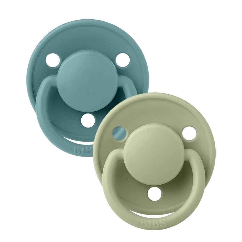 BIBS De Lux Silicone Dummy 2 Pack - Island Sea/ Sage | Snuggle Hunny