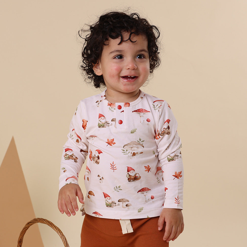 Gnomes Organic Long Sleeve Top | Snuggle Hunny