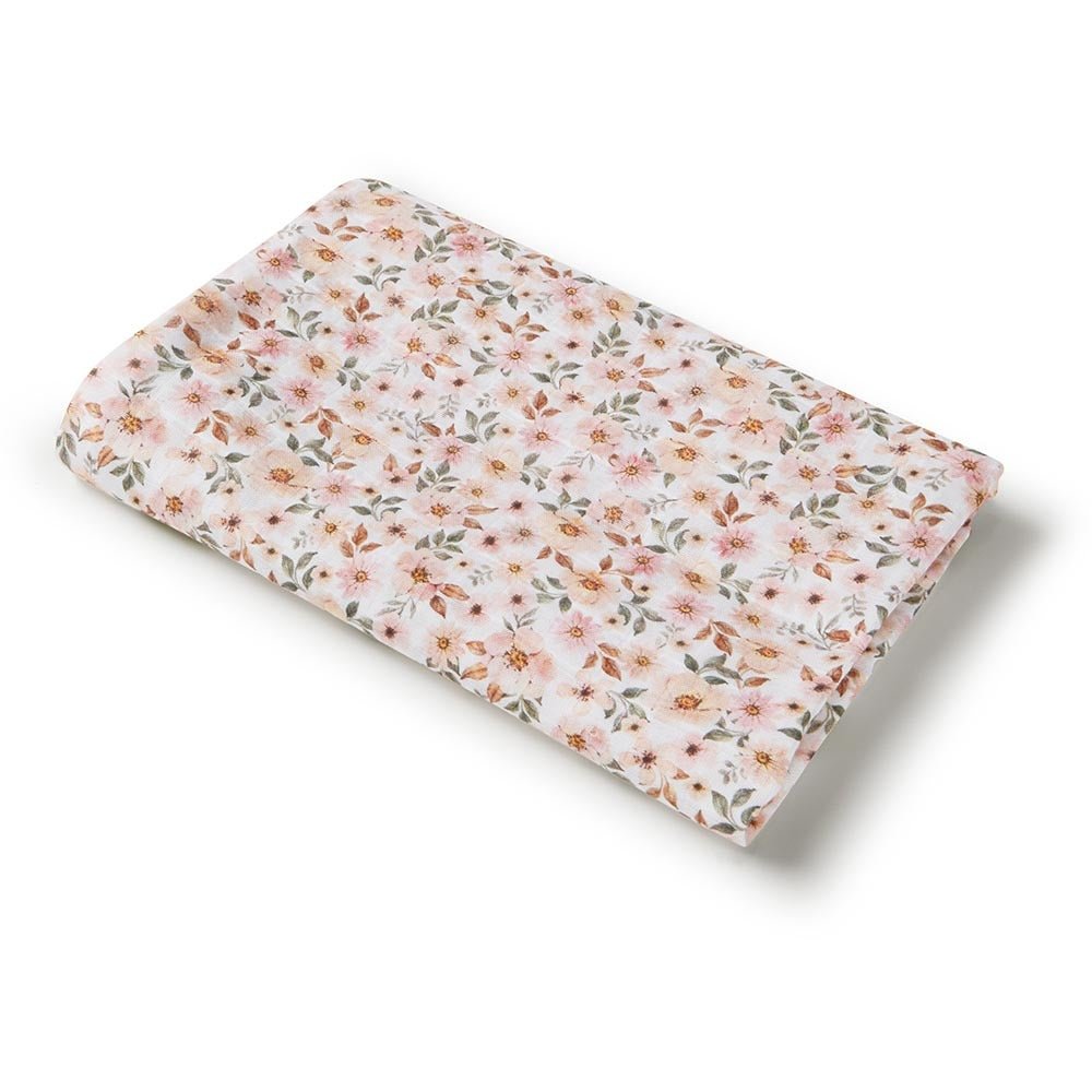 Spring Floral Organic Muslin Wrap | Snuggle Hunny