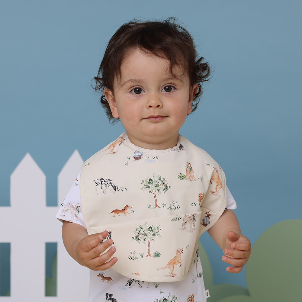 Dog Park Waterproof Snuggle Baby Bib | Snuggle Hunny